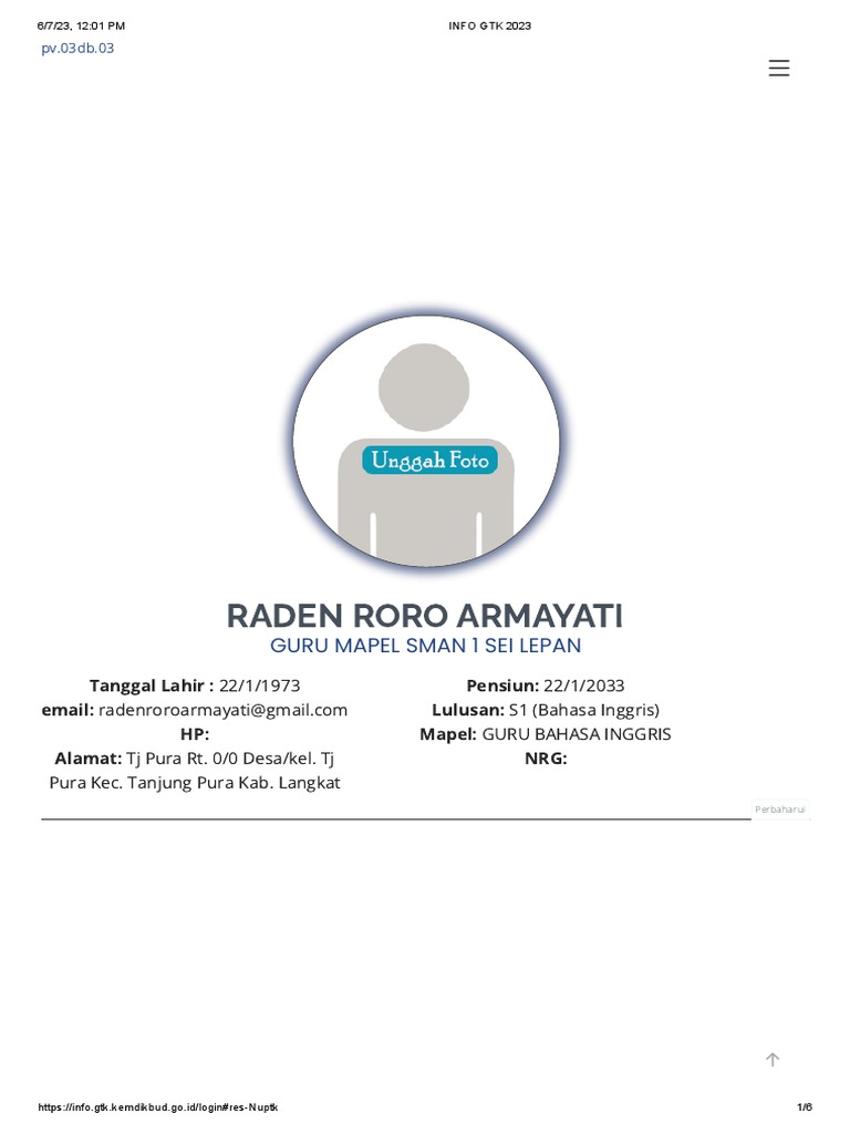 Info GTK 2023 Buk Roro | PDF