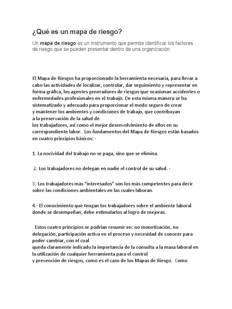 Qué Es Un Mapa de Riesgo | PDF
