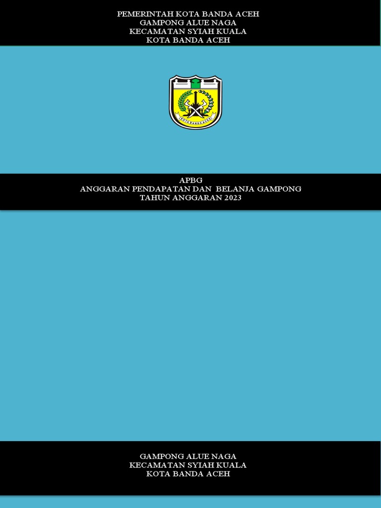 Cover Apbg Tahun 2023 | PDF