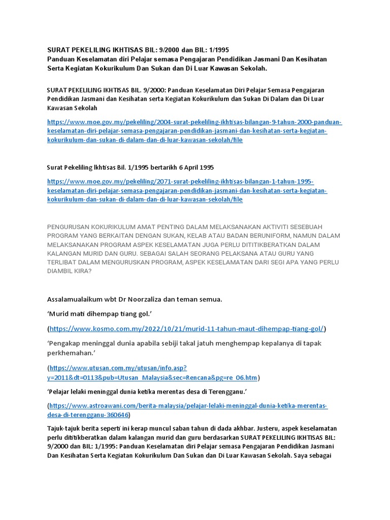 Surat Pekeliling Ikhtisas Bil | PDF