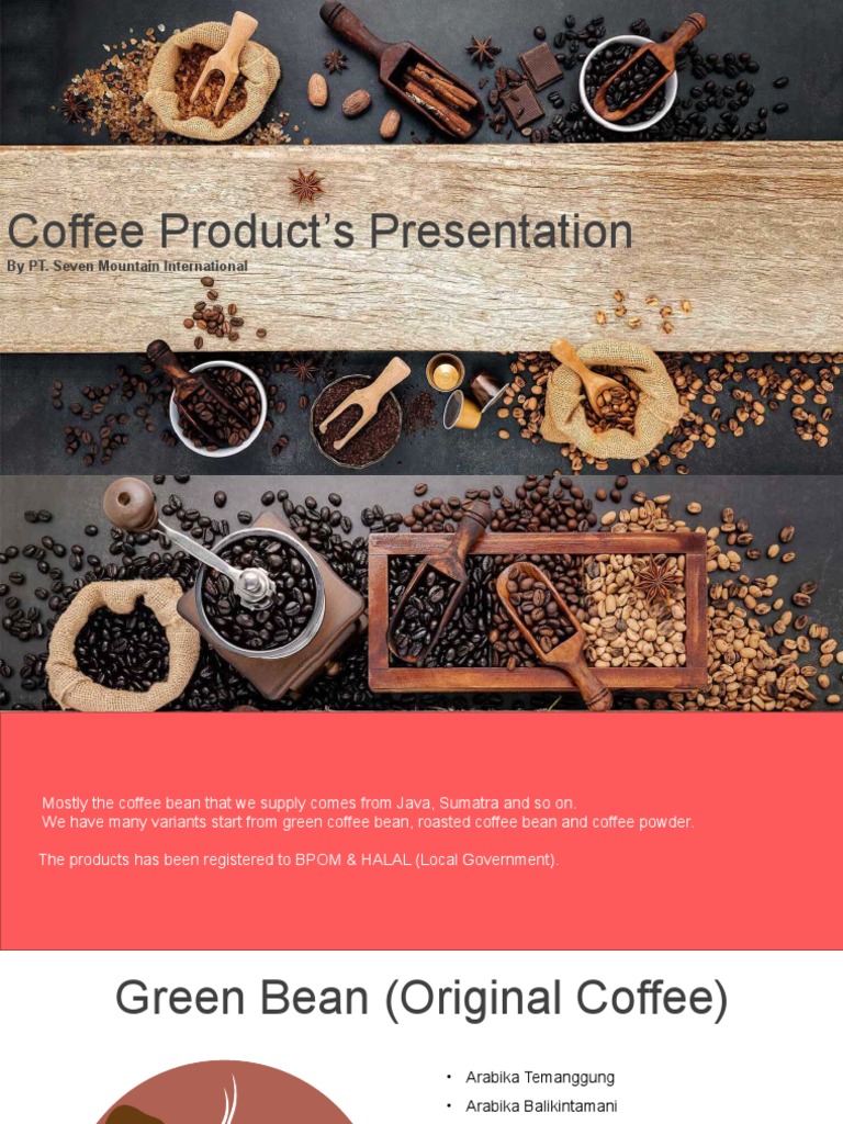 Black Coffee Beans PowerPoint Templates | PDF