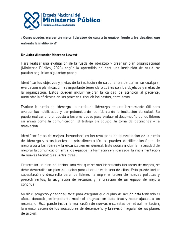 Jairo Medrano - Liderazgo1 | PDF