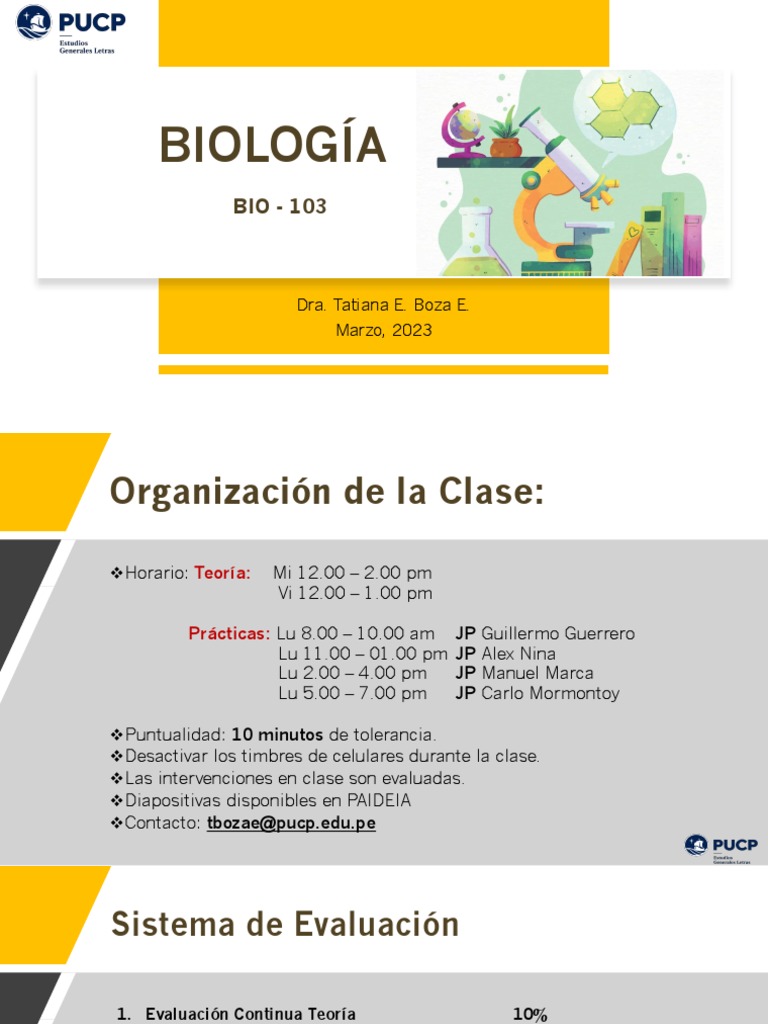BIO 103 - Introducción | PDF