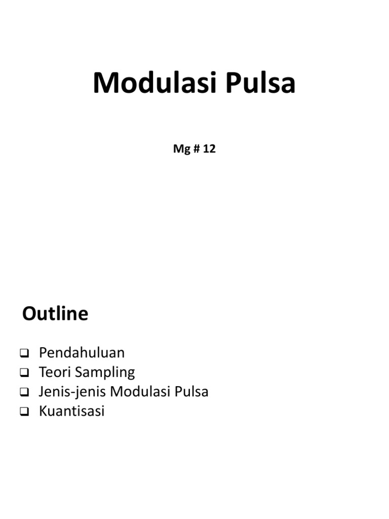 Modulasi Pulsa | PDF