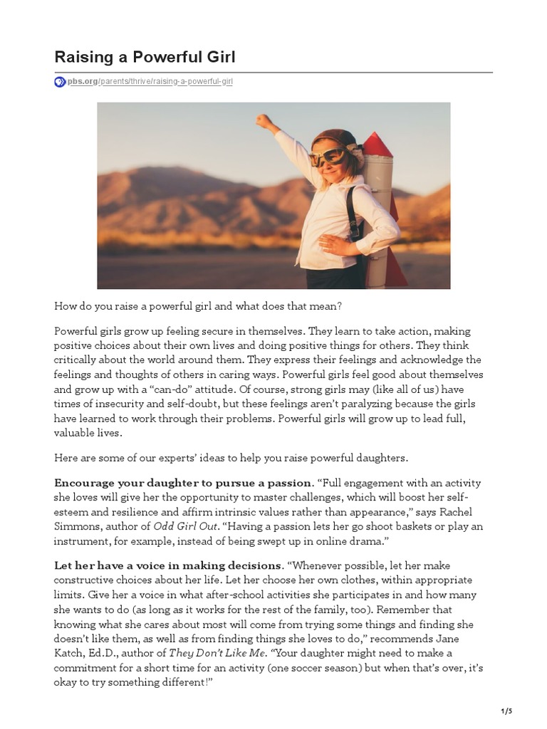Raising A Powerful Girl | PDF | Feeling | Self Esteem