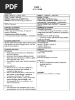 Lesson 1 1 Tuesday: Class: Week: Day: Time | PDF | English Language ...