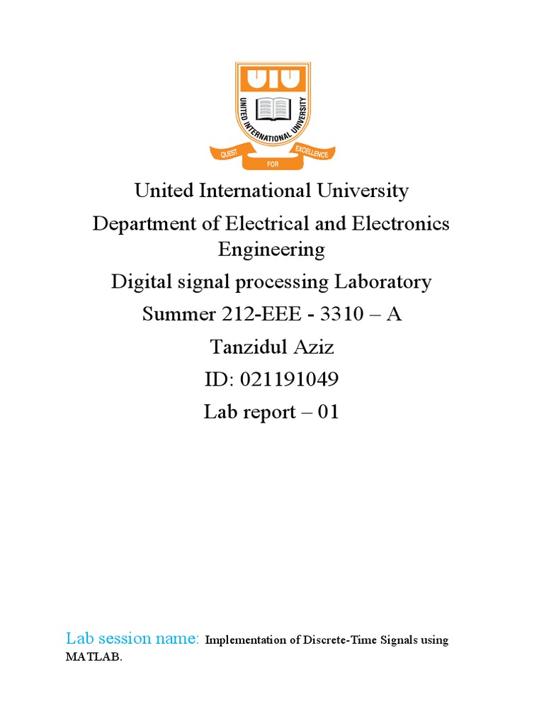 Lab Report1 | Download Free PDF | Sampling (Signal Processing) | Complex Number