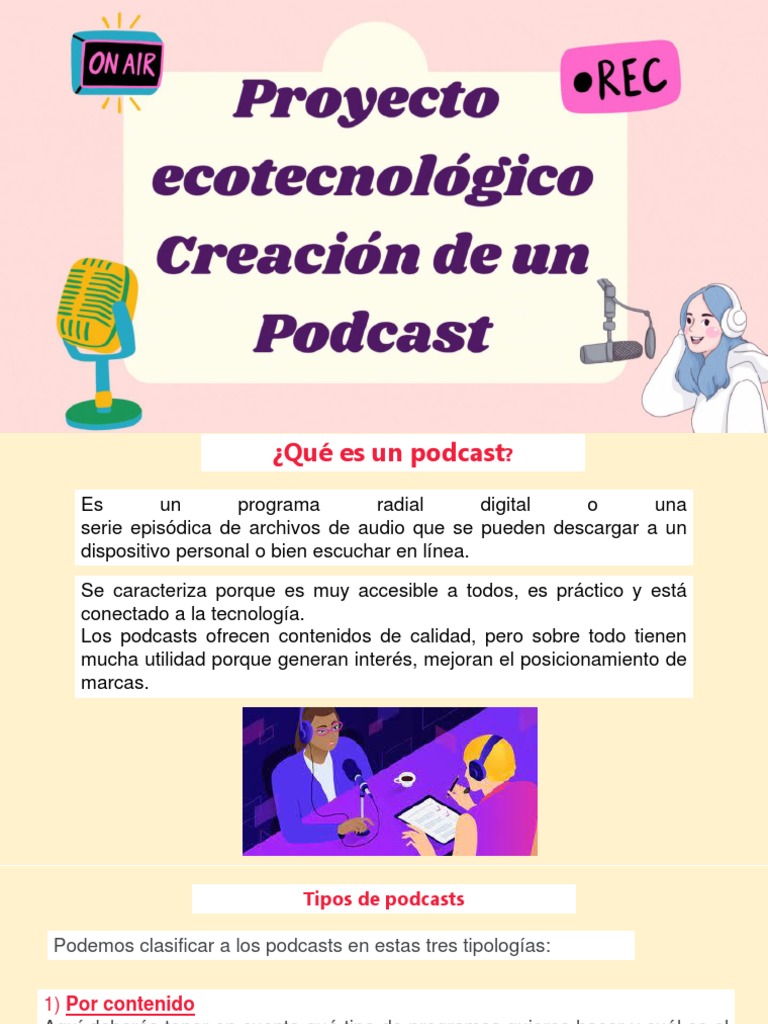 Guía Completa de Podcasts: Tipos y Guion | PDF | Podcast