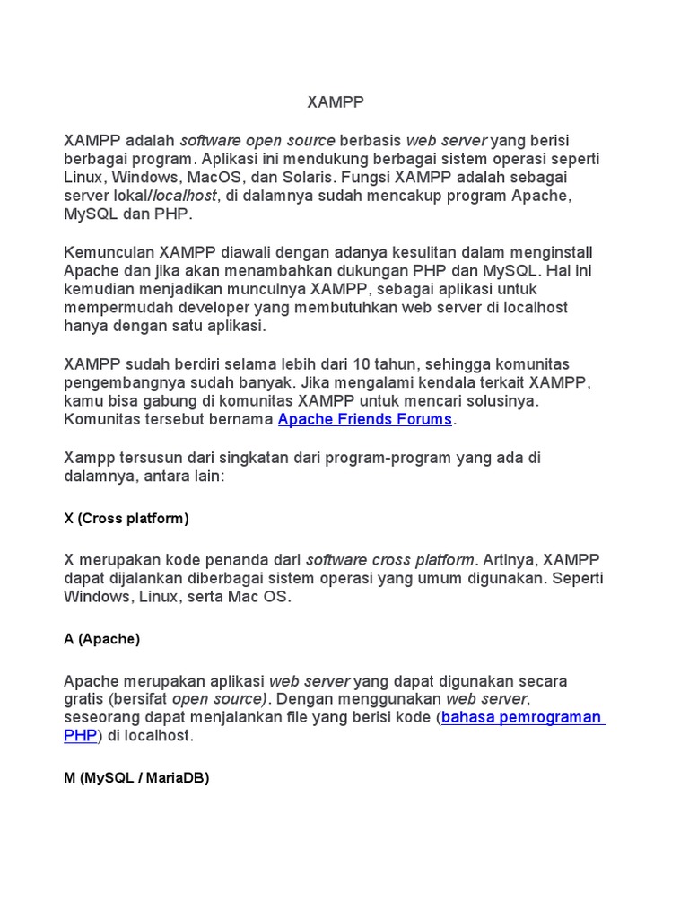 Panduan XAMPP untuk Developer | PDF | Bisnis | Komputer