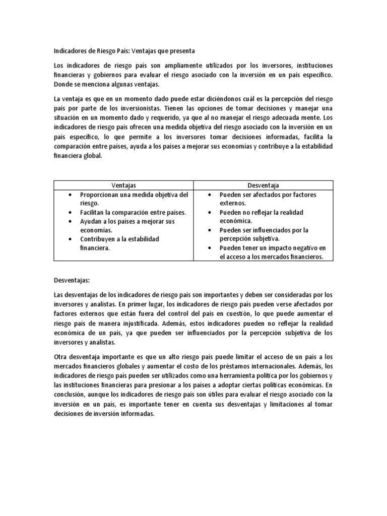 Ventajas & Desventajas | PDF