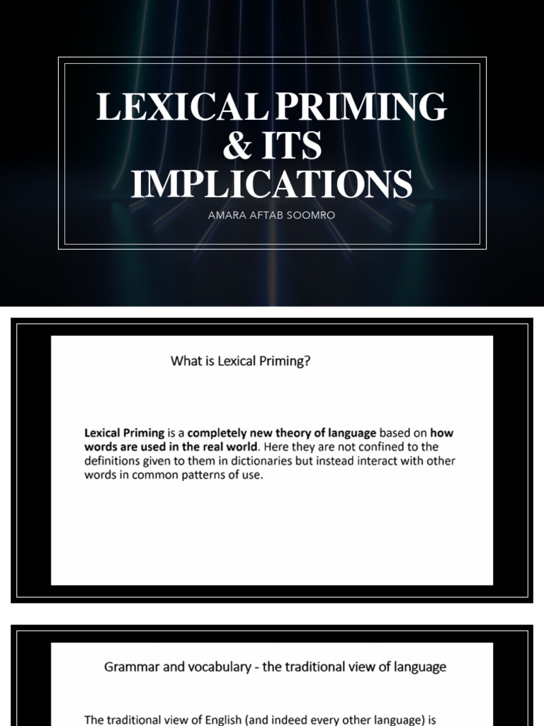 Lexical Priming | PDF