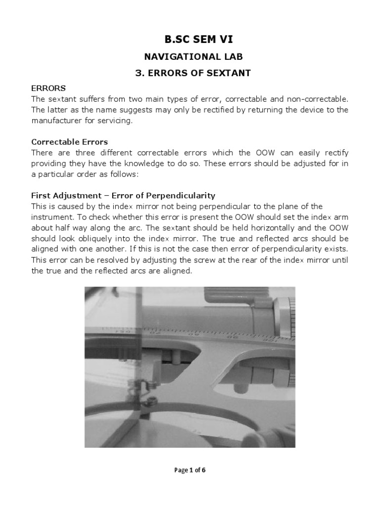 3 Errors of Sextant | PDF | Astronomy