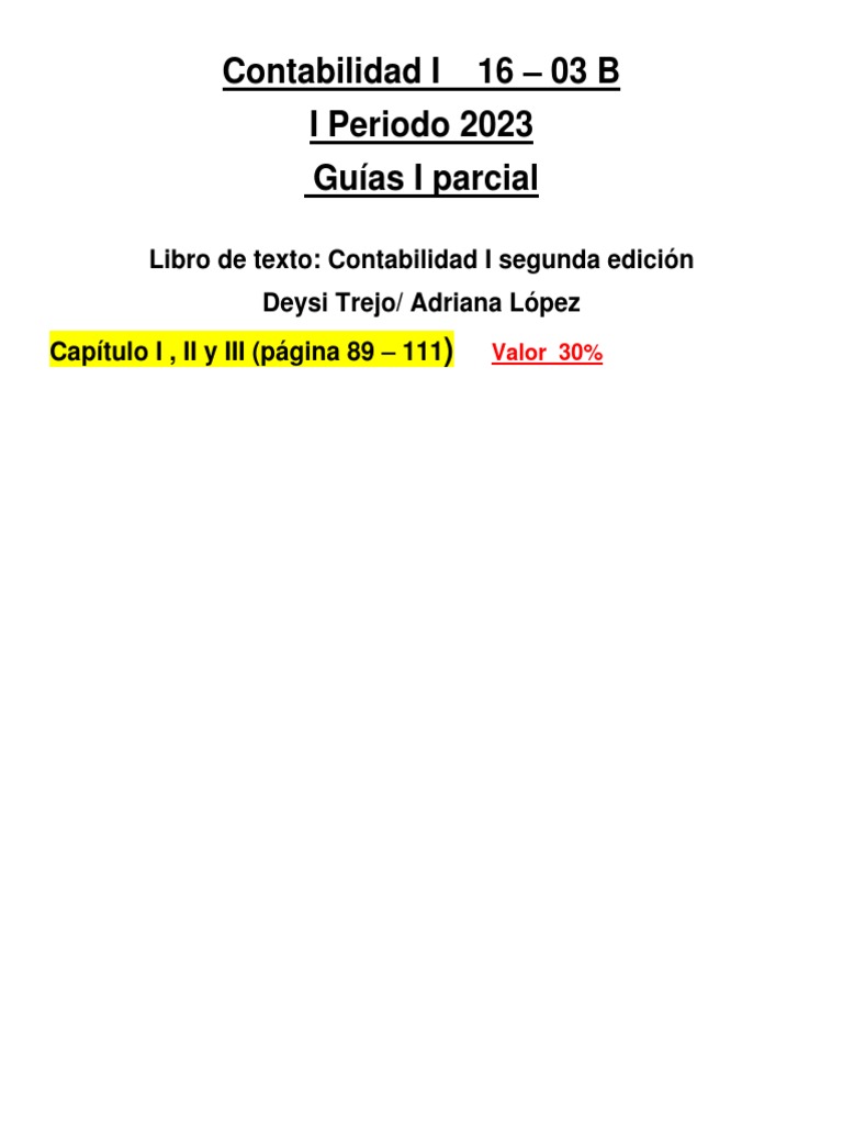 Guia Contabilidad I 1er Parcial | PDF