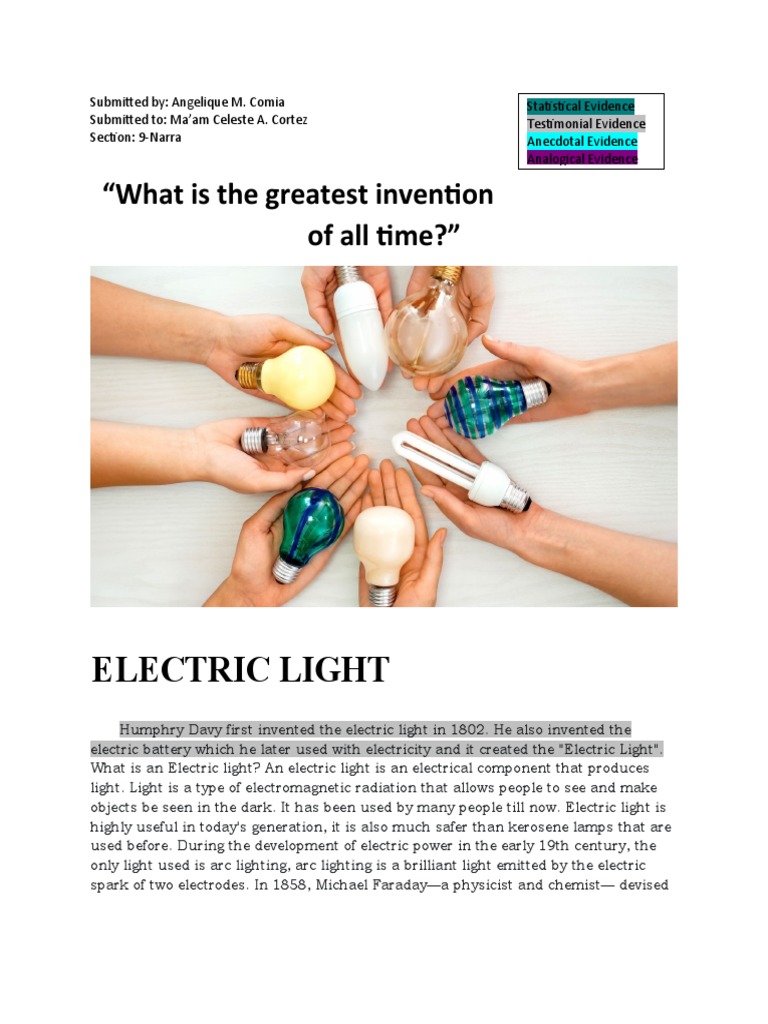 The Greatest Invention | PDF | Incandescent Light Bulb | Compact ...
