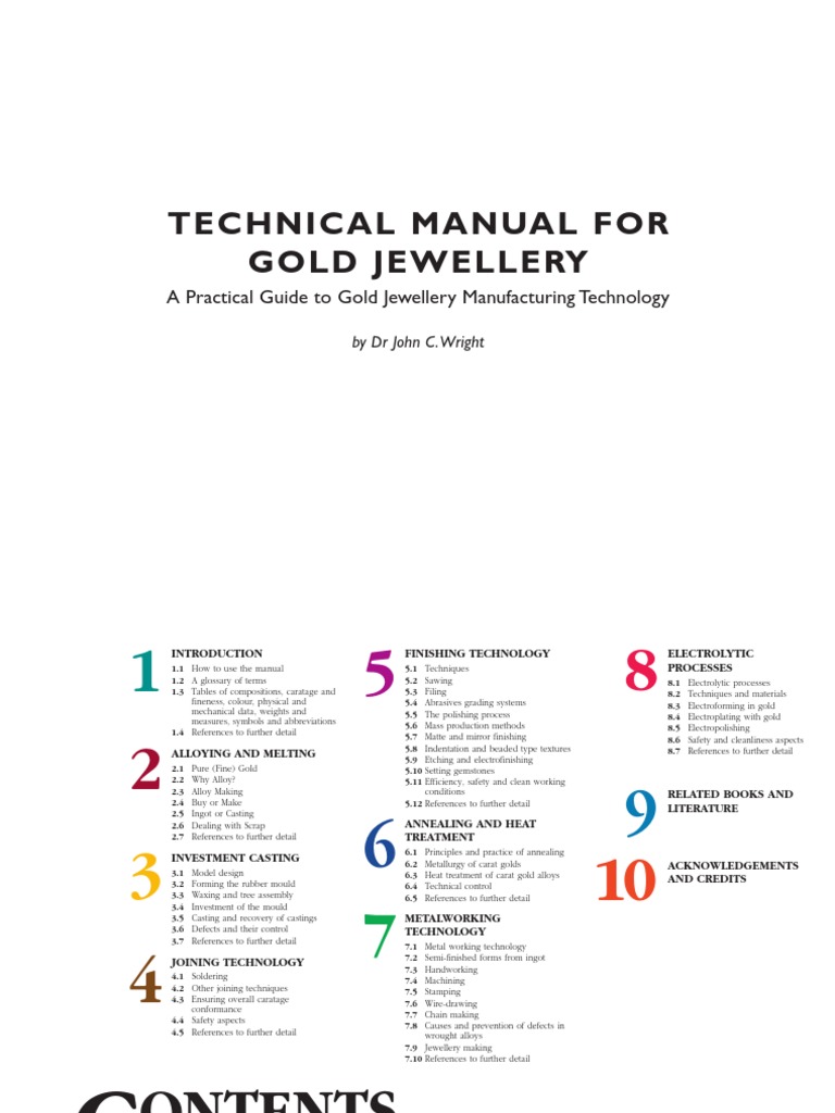 Gold Jewellery Manufacturing Manual | PDF | Casting (Metalworking ...