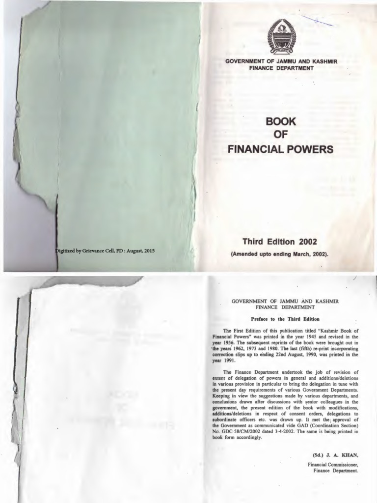 JK Book of Financial Powers - Part1 | PDF