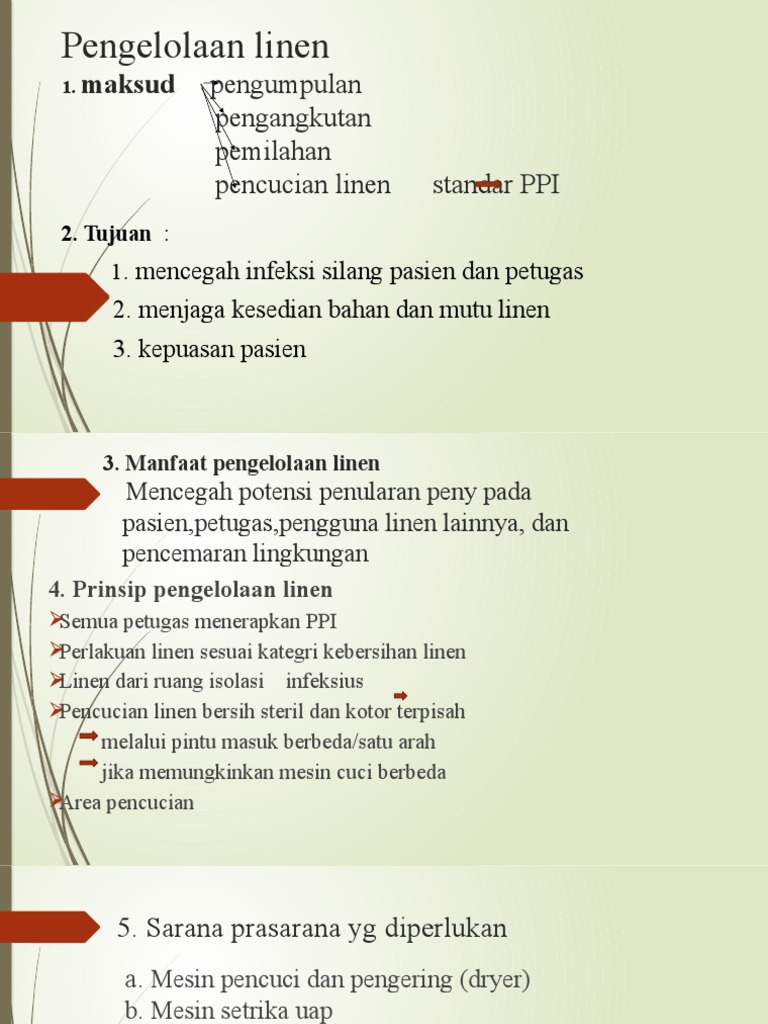 Pengelolaan Linen di Rumah Sakit | PDF