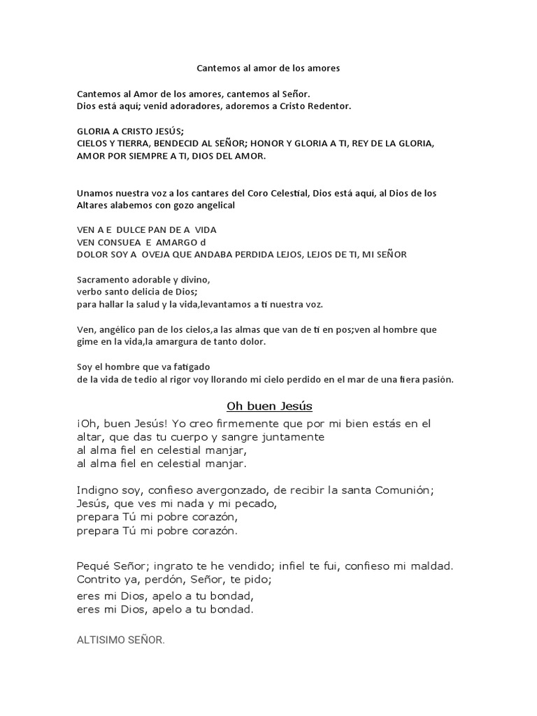 Cantos Eucaristicos Pdf