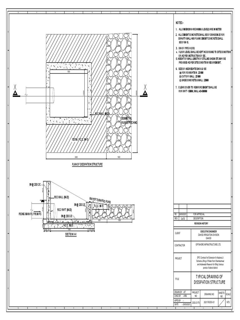 Typical Drawing of Dissipation Structure-model | PDF | Concrete | Civil ...