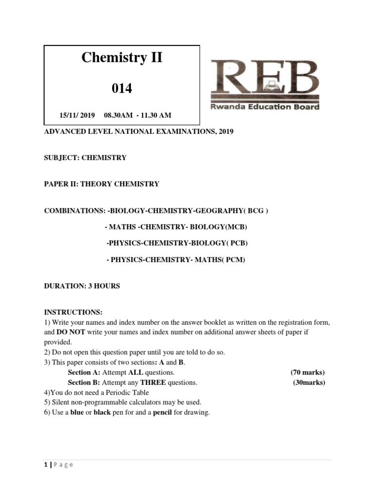 2000-2019 Nesa Chemistry Advanced Level-1 | PDF | Coordination Complex | Acid