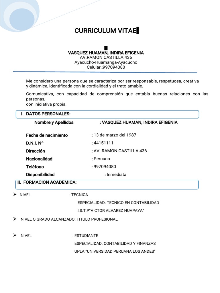 Curriculum Indira | PDF | Empresas de informática de los Estados Unidos | Empresas de software ...