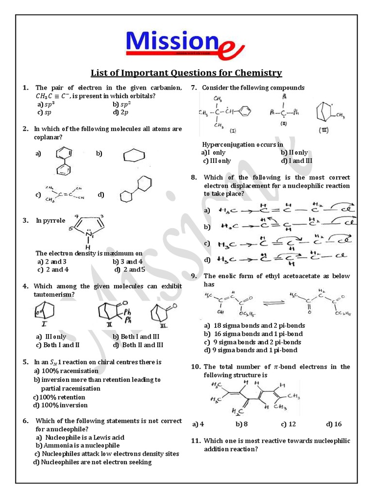 Chemistry 500+ Mcqs | PDF | Conformational Isomerism | Chemical Reactions