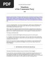 Karl Marx - The Communist Manifesto | PDF