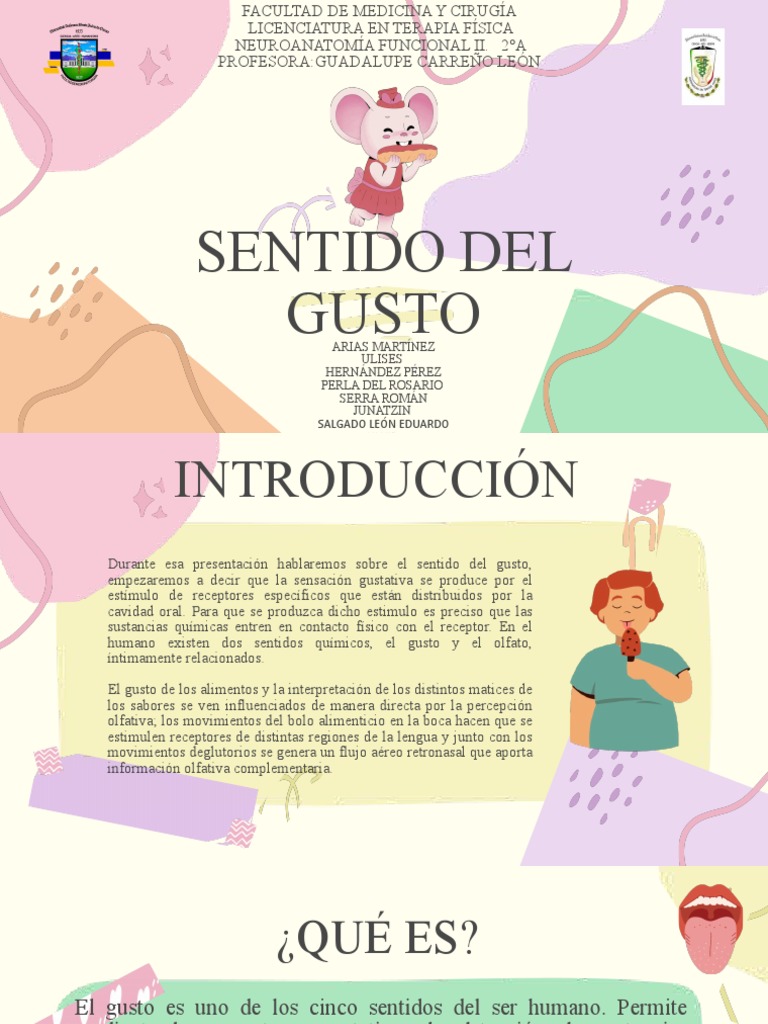Presentación de Sentido Del Gusto | PDF | Gusto | Umami