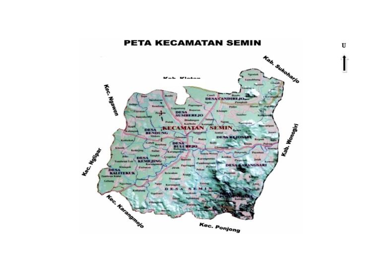 Peta Kecamatan Semin | PDF