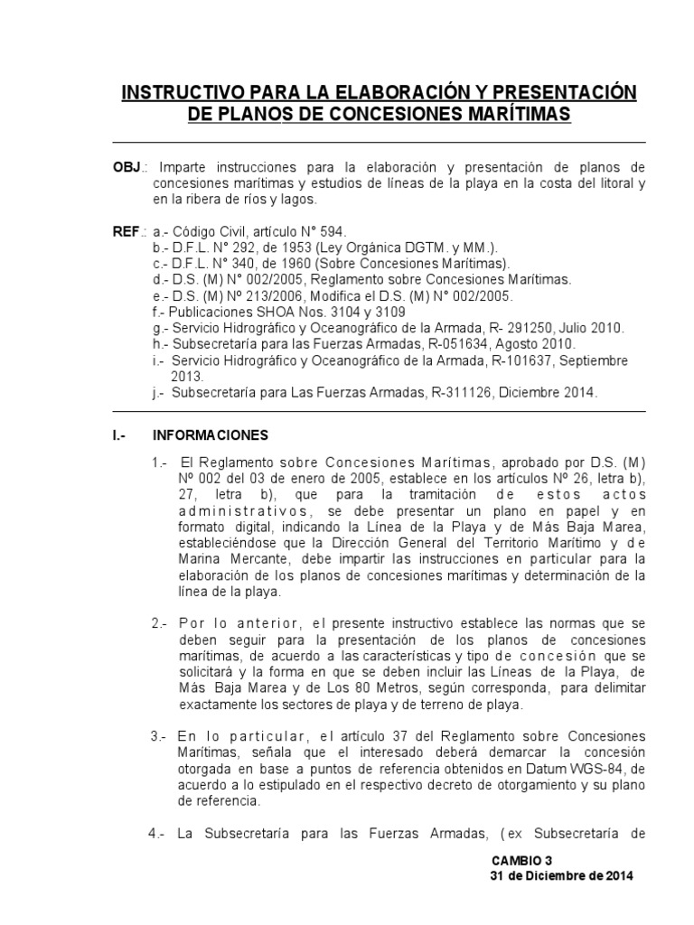Instructivo Planos Ccmm-Compressed | PDF | Topografía | Mar