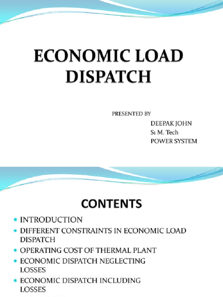 Economic Load Dispatch2 | PDF