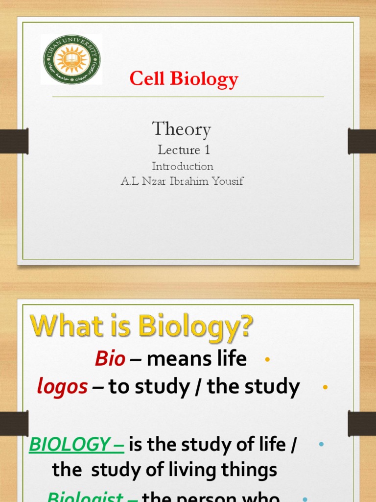 Lec 1 - Introduction To Biology | PDF | Organisms | Anatomy
