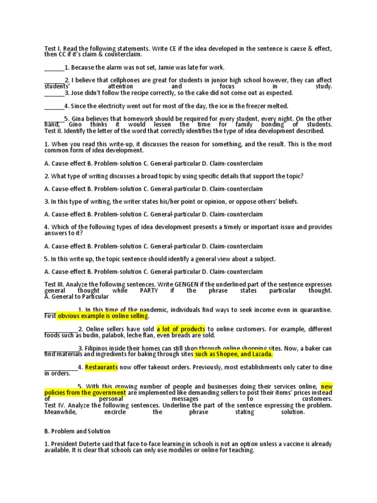 Quarter 4 English 8 PRETEST | PDF