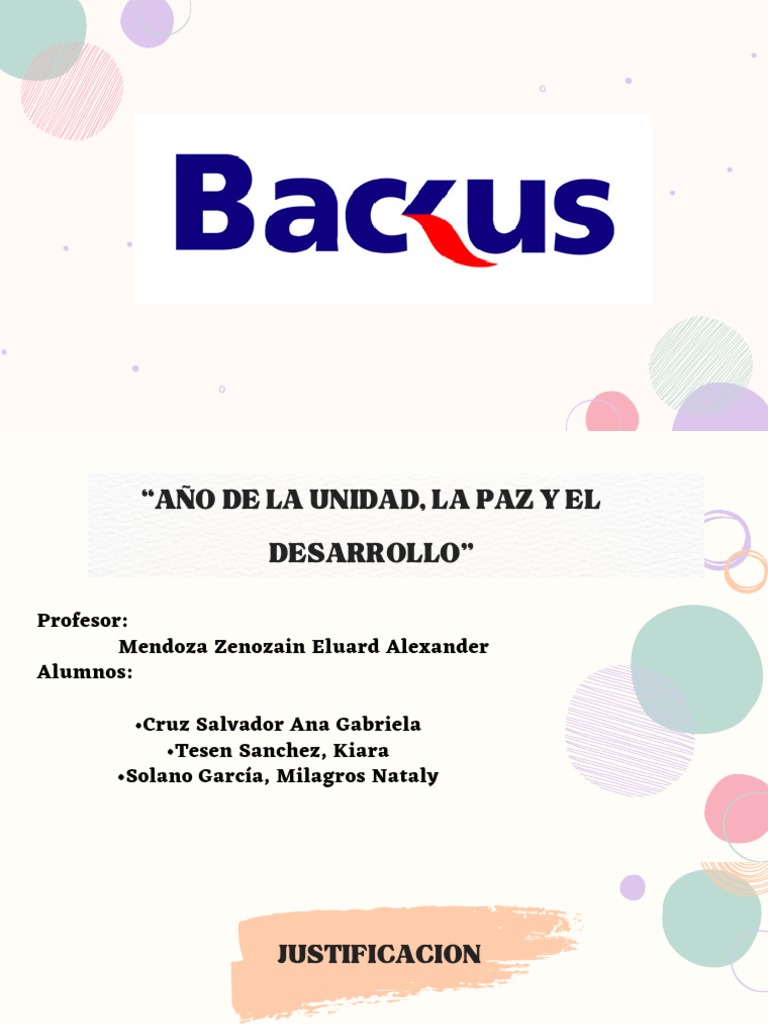 Presentación BACKUS | PDF | Cocina, comidas y vino