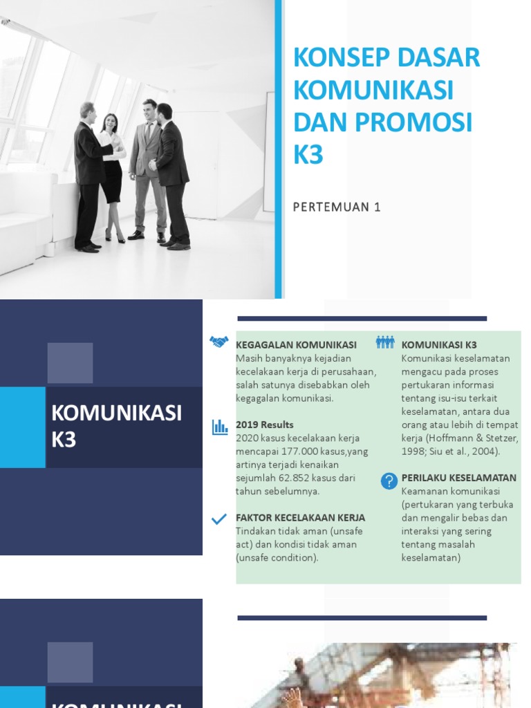 Pertemuan 1. Konsep Dasar Komunukasi Dan Promosi K3 | PDF