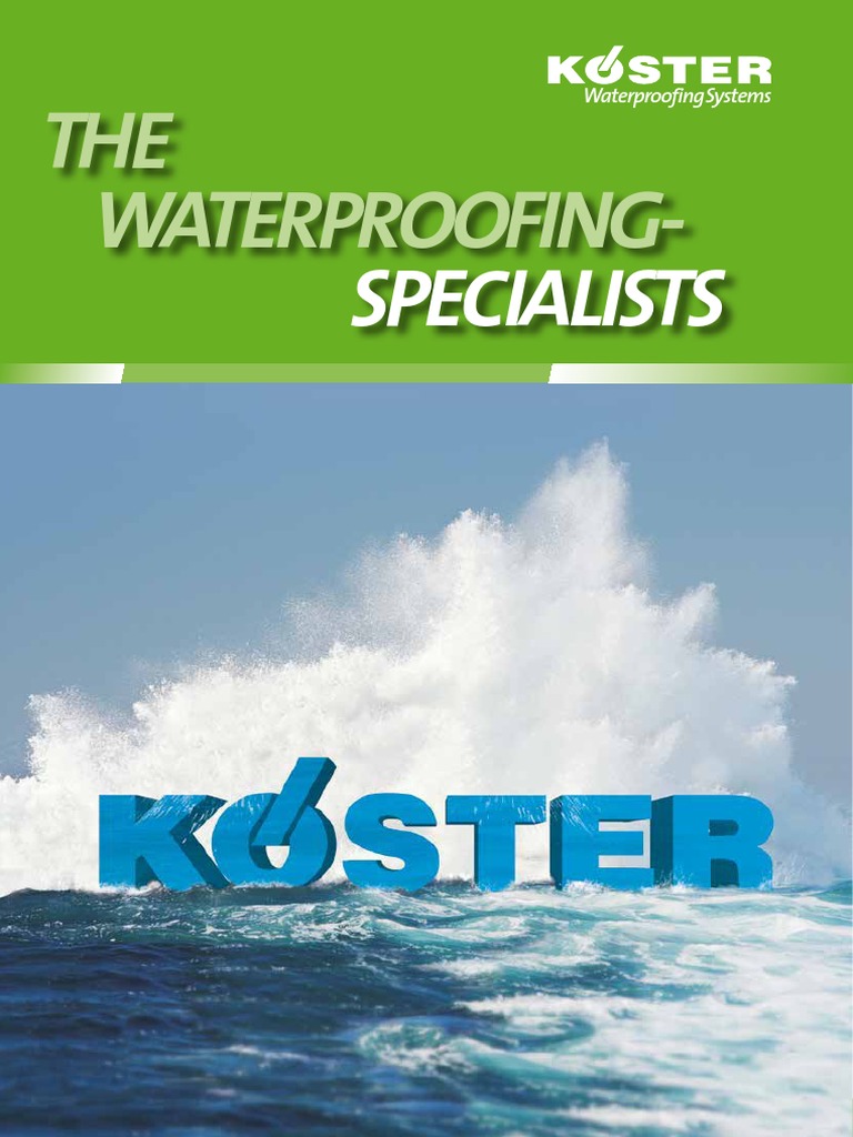 Koster The Waterproofing Specialists 1 | PDF | Asphalt | Polyurethane