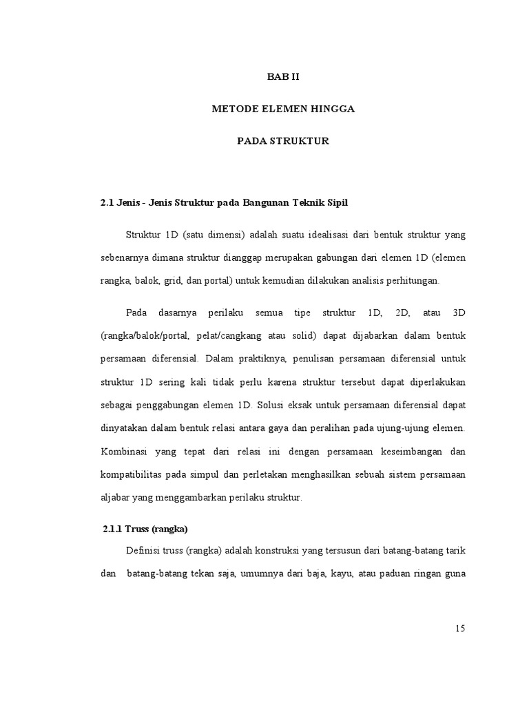 Metode Elemen Hingga dalam Teknik Sipil | PDF