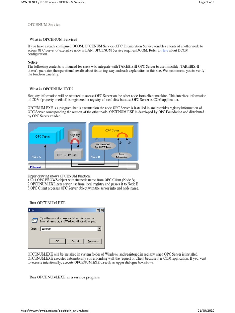 OPCENUM Service | PDF
