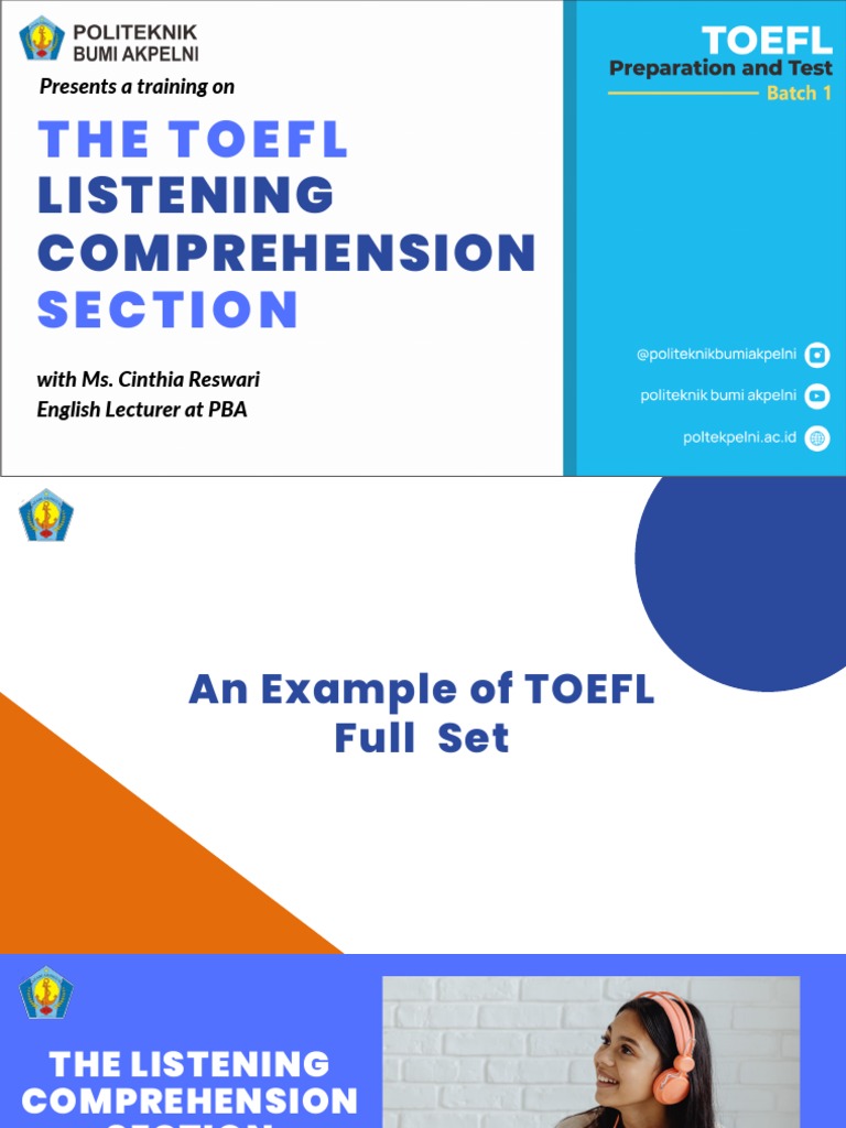 The TOEFL Listening Comprehension Section | PDF