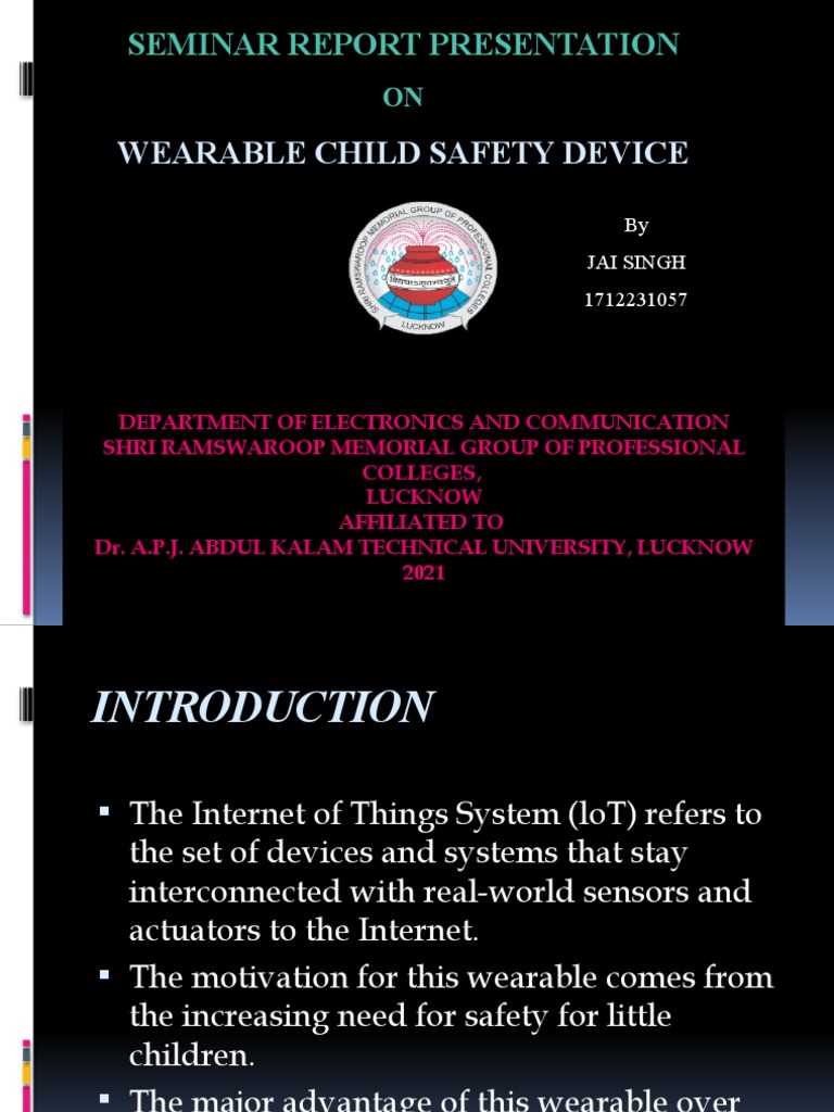 Wearable Child Safety Device | PDF | Mobile App | Wearable Technology