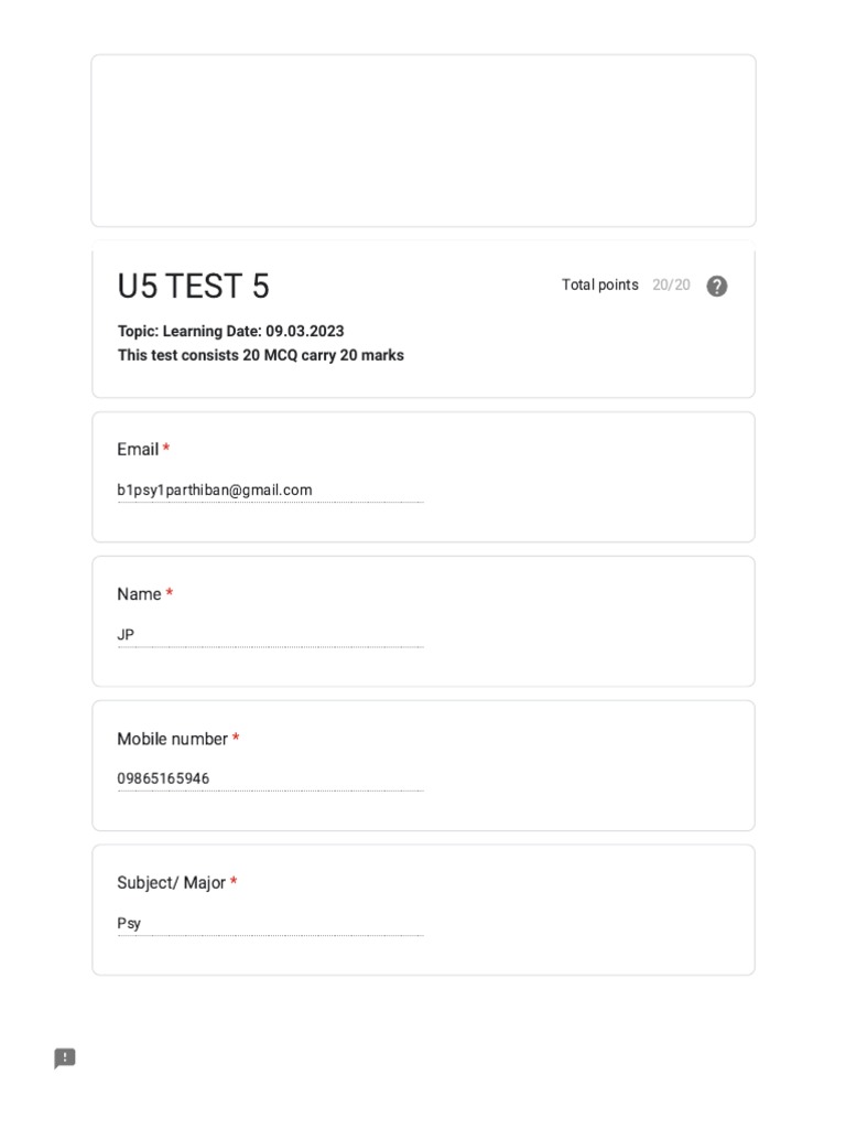 U5 Test 5 | PDF