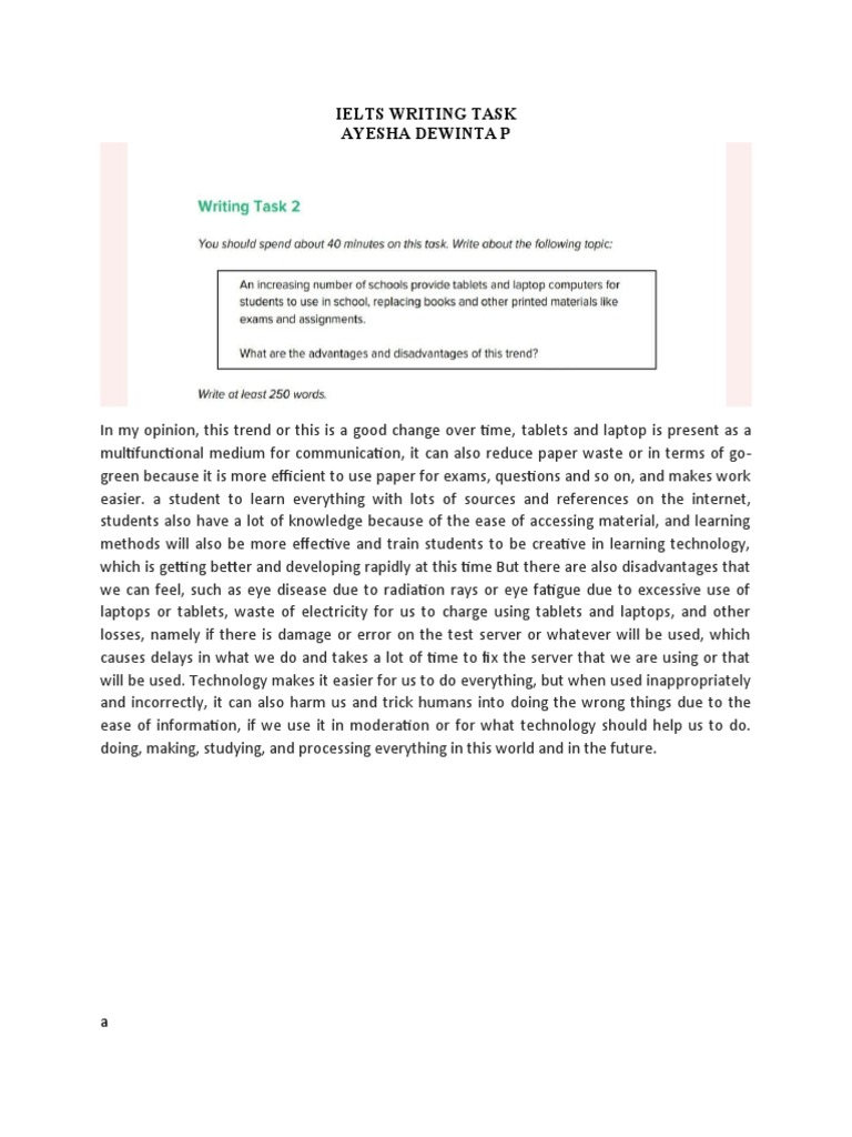 Ielts Writing Task 1 - Ayesha DP | PDF