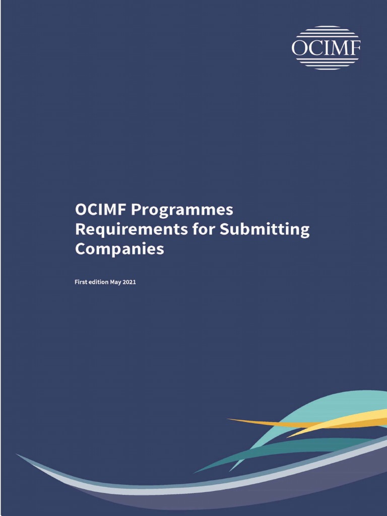OCIMF Programmes Requirements for Submitting Companies | PDF ...