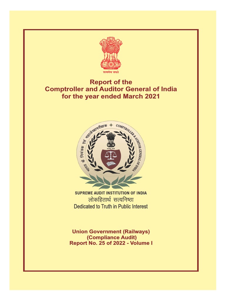 CAG India Railways Audit Report 2021 | PDF | Rail Transport | Audit