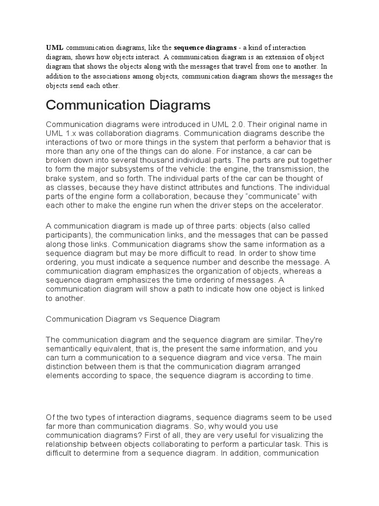 Communication Diagram | PDF