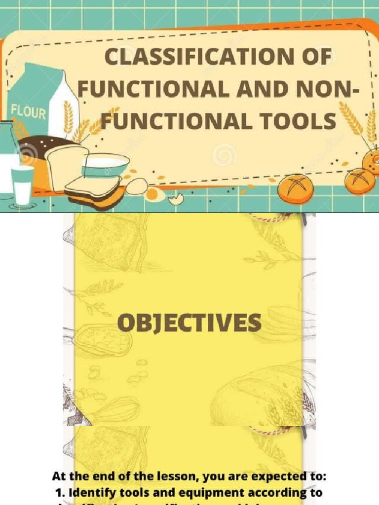 Classification of Functional and Non - Functional Tools | PDF Classification of Functional and Non - Functional Tools | PDF