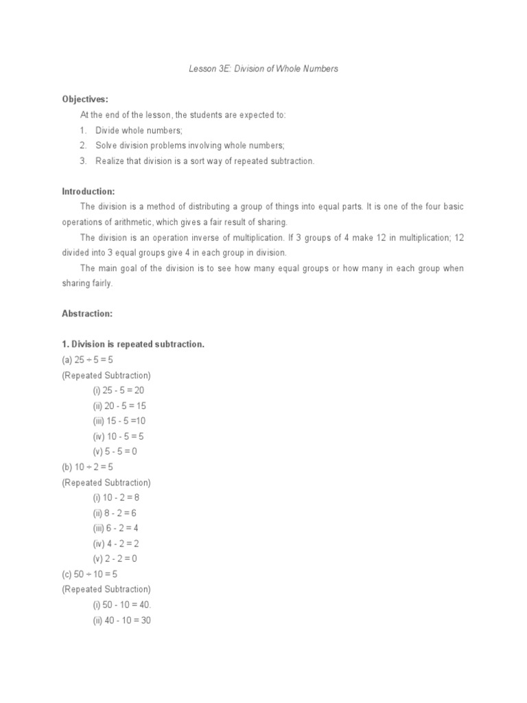 Ged109 5 | PDF | Division (Mathematics) | Abstract Algebra