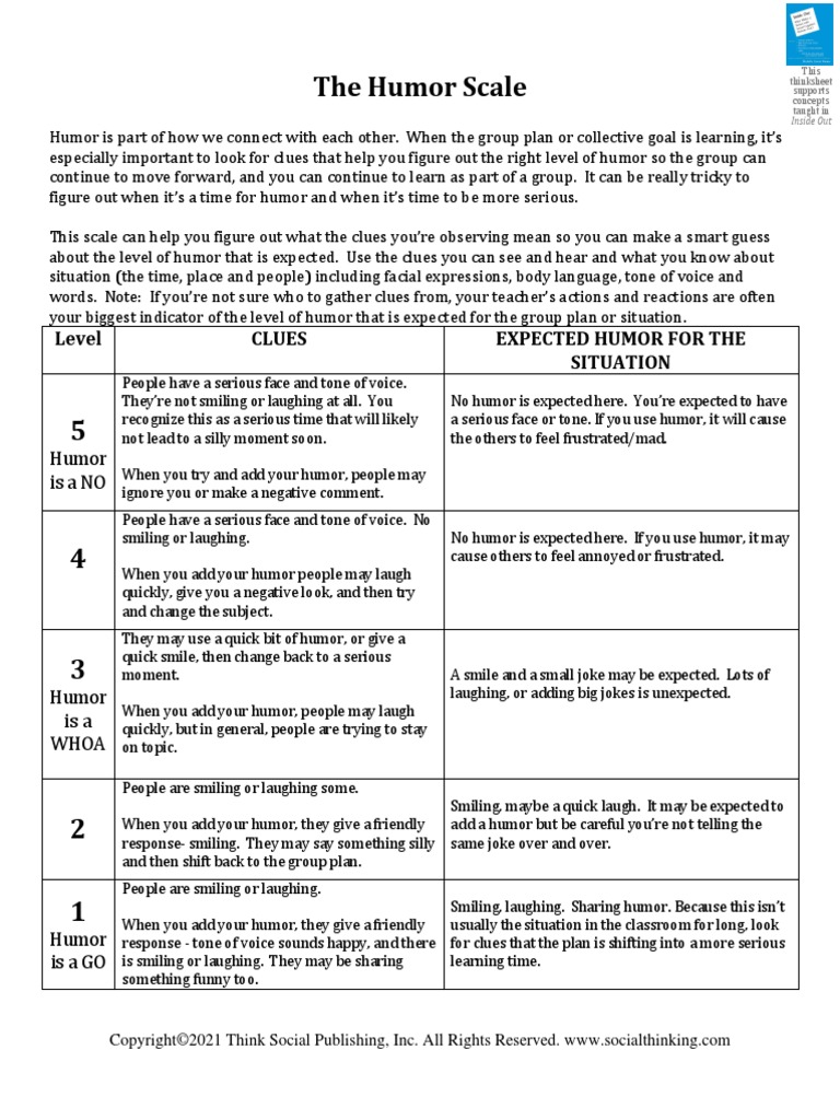 Humor Scale | PDF | Humour | Laughter