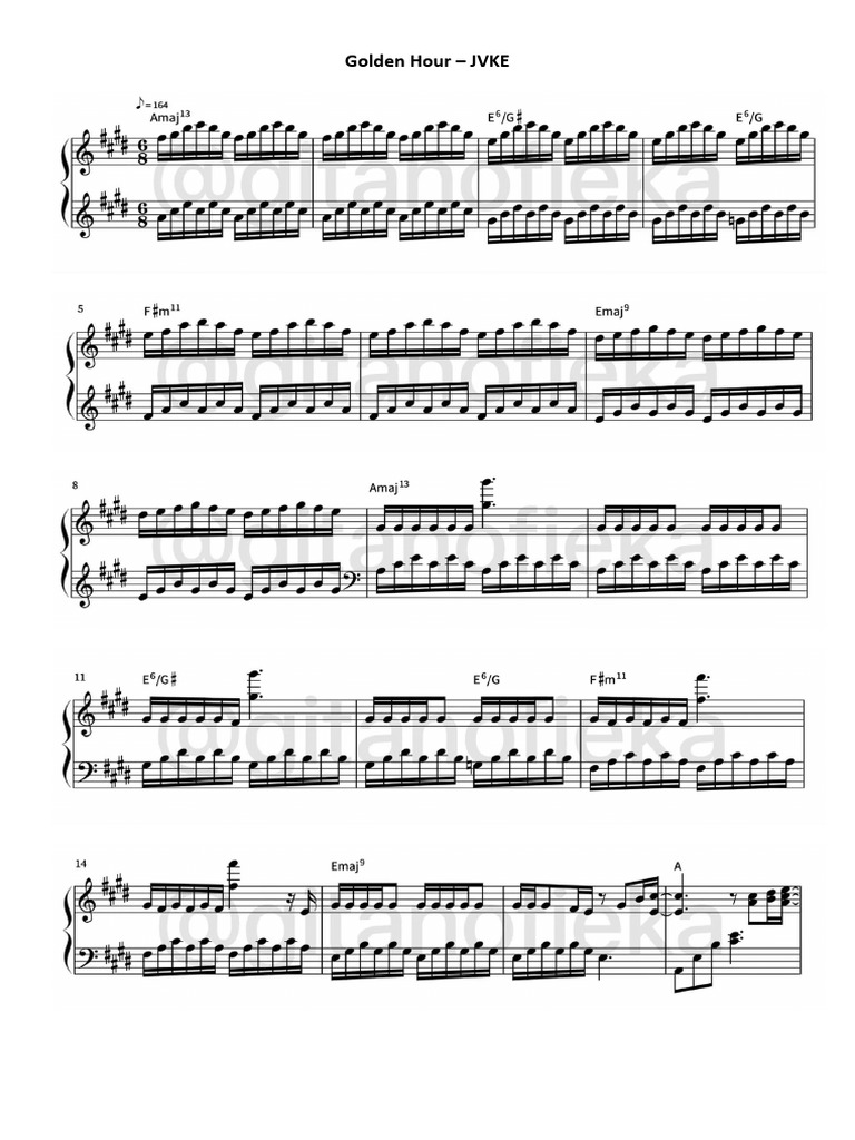 Golden Hour Piano | PDF