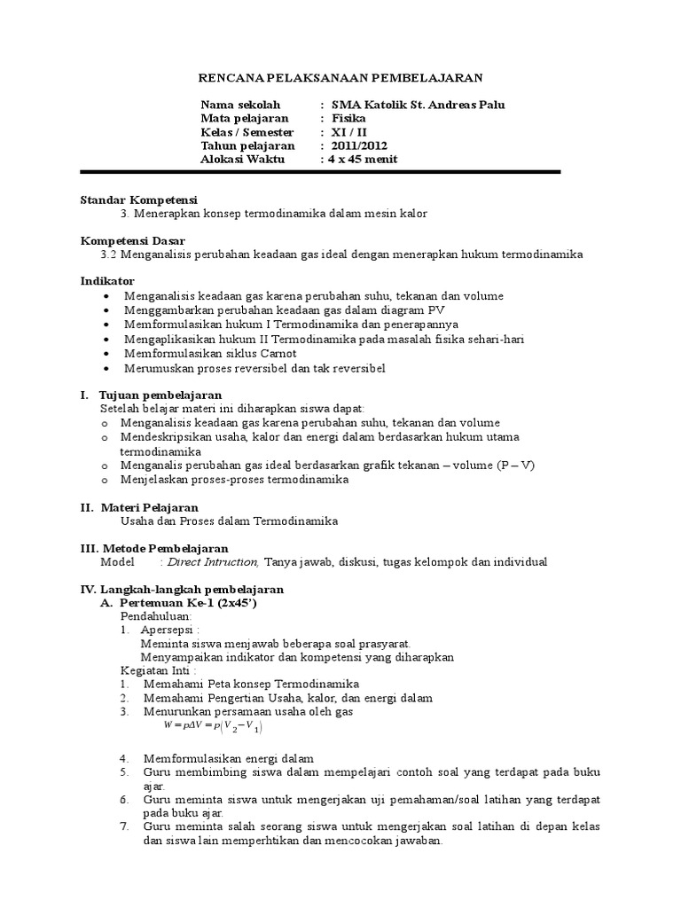 RPP 04 Termodinamika A | PDF